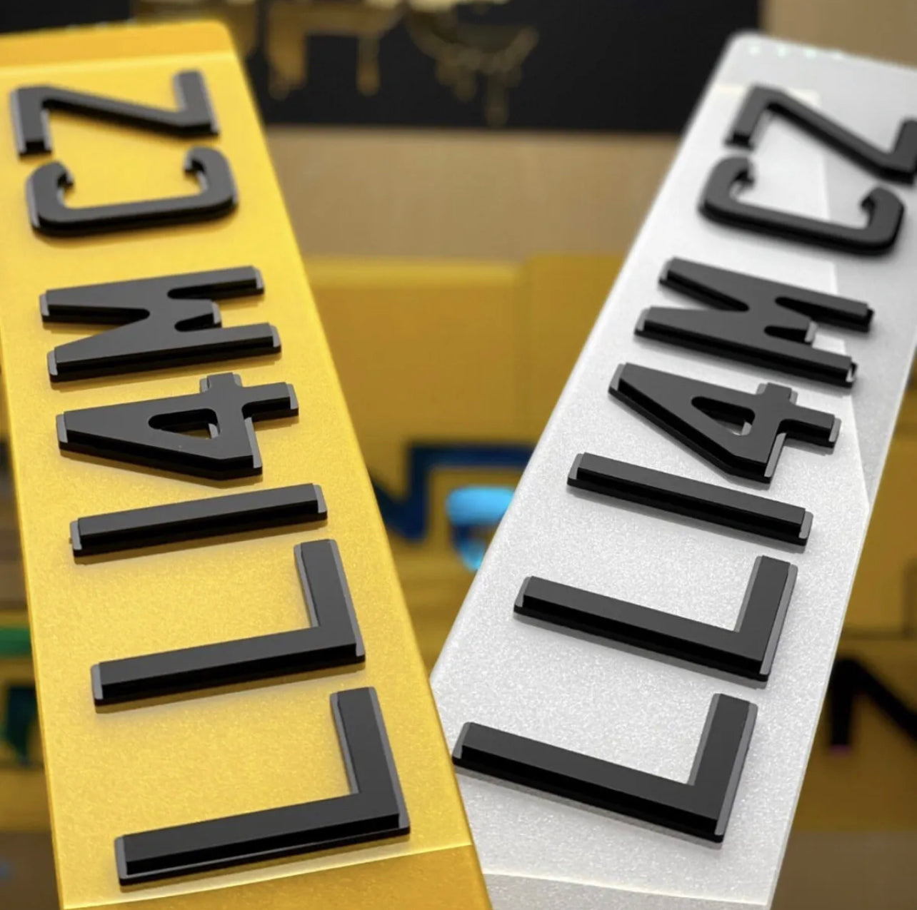 4D MATT SHADOW NUMBER PLATES - Pair – CustomizePlates