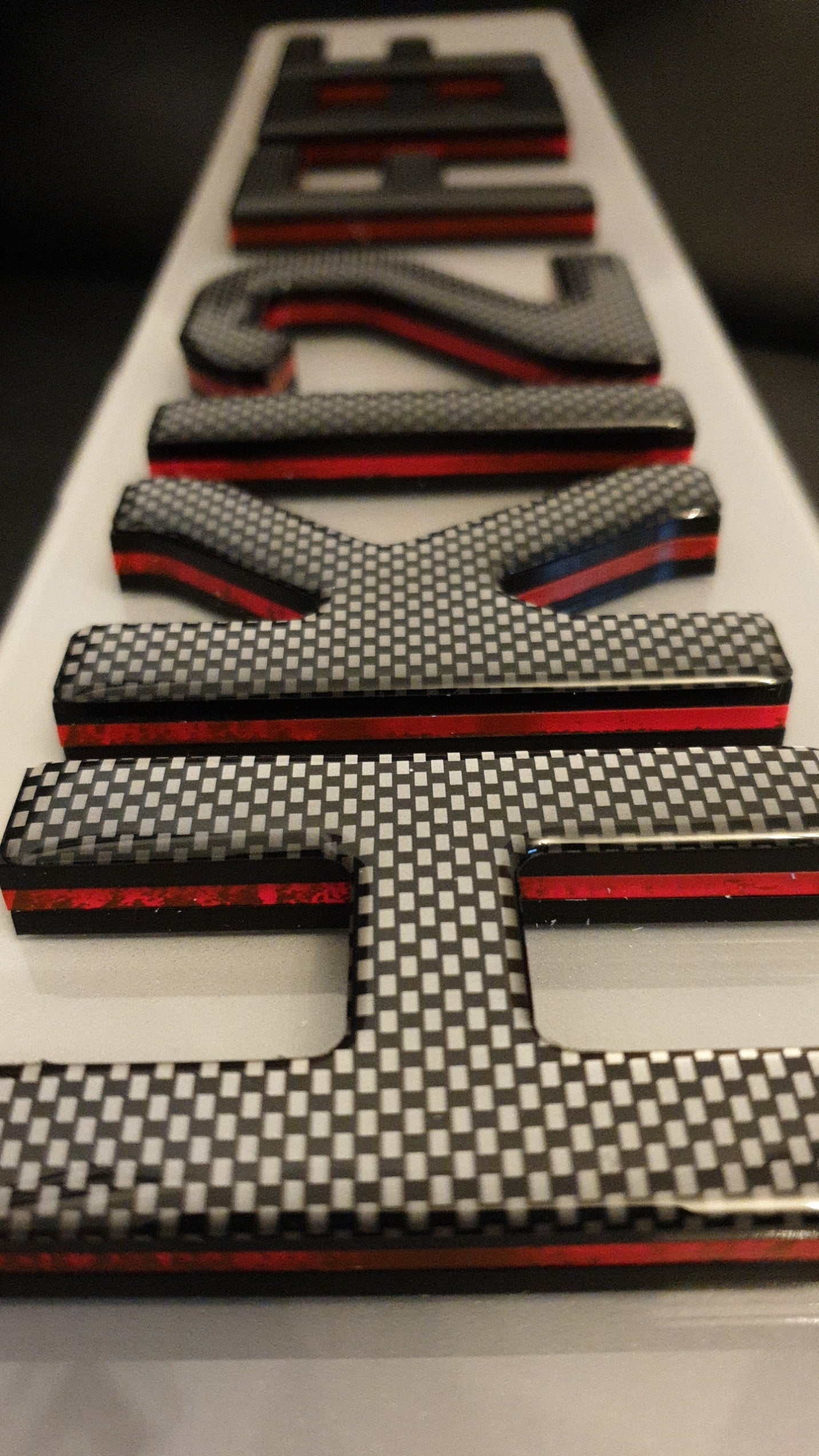 4D 5D 9MM Neon Red Carbon Gel Number Plates – CustomizePlates