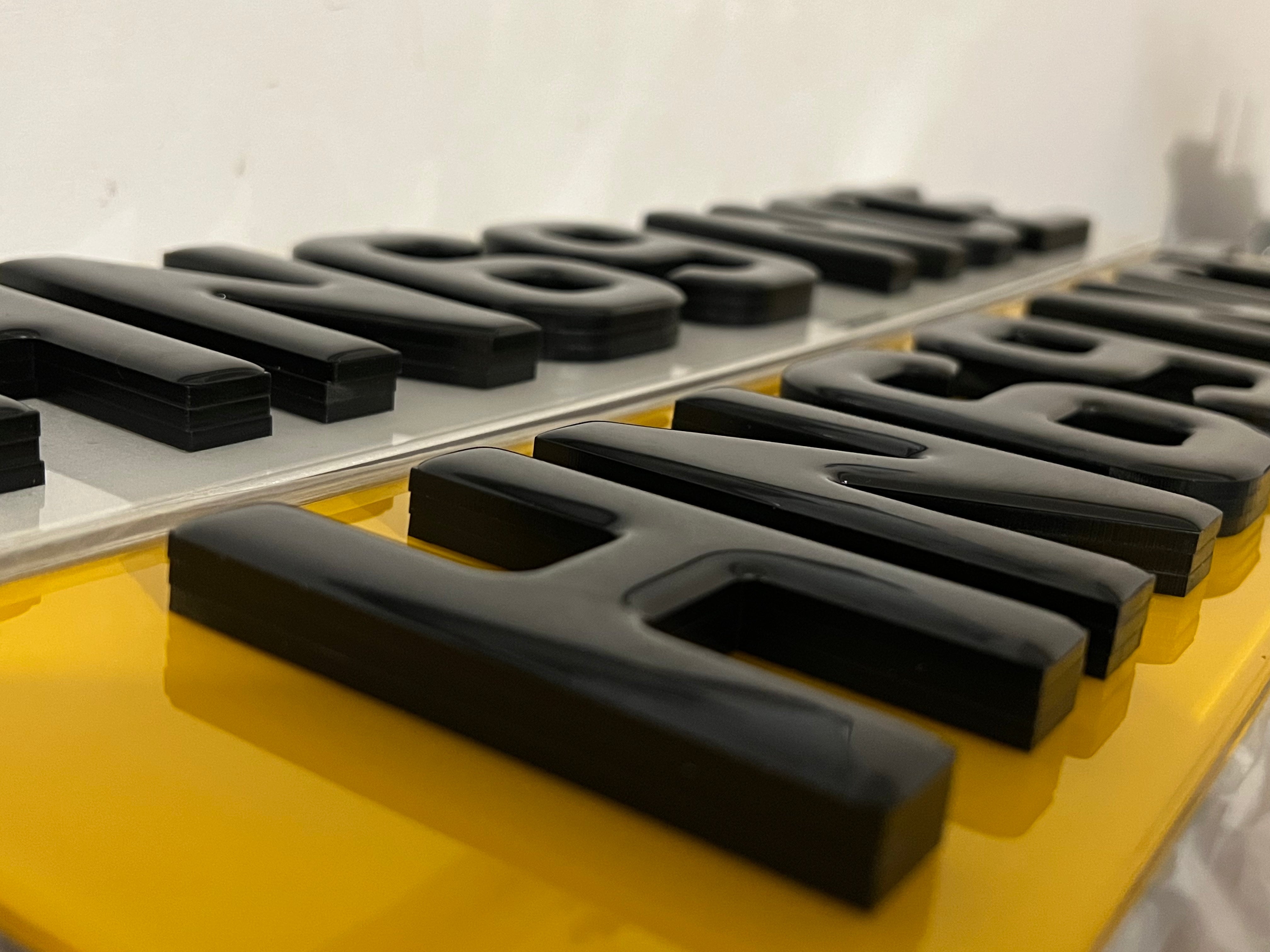 4D 5D 9MM Black Gel Number Plates – CustomizePlates